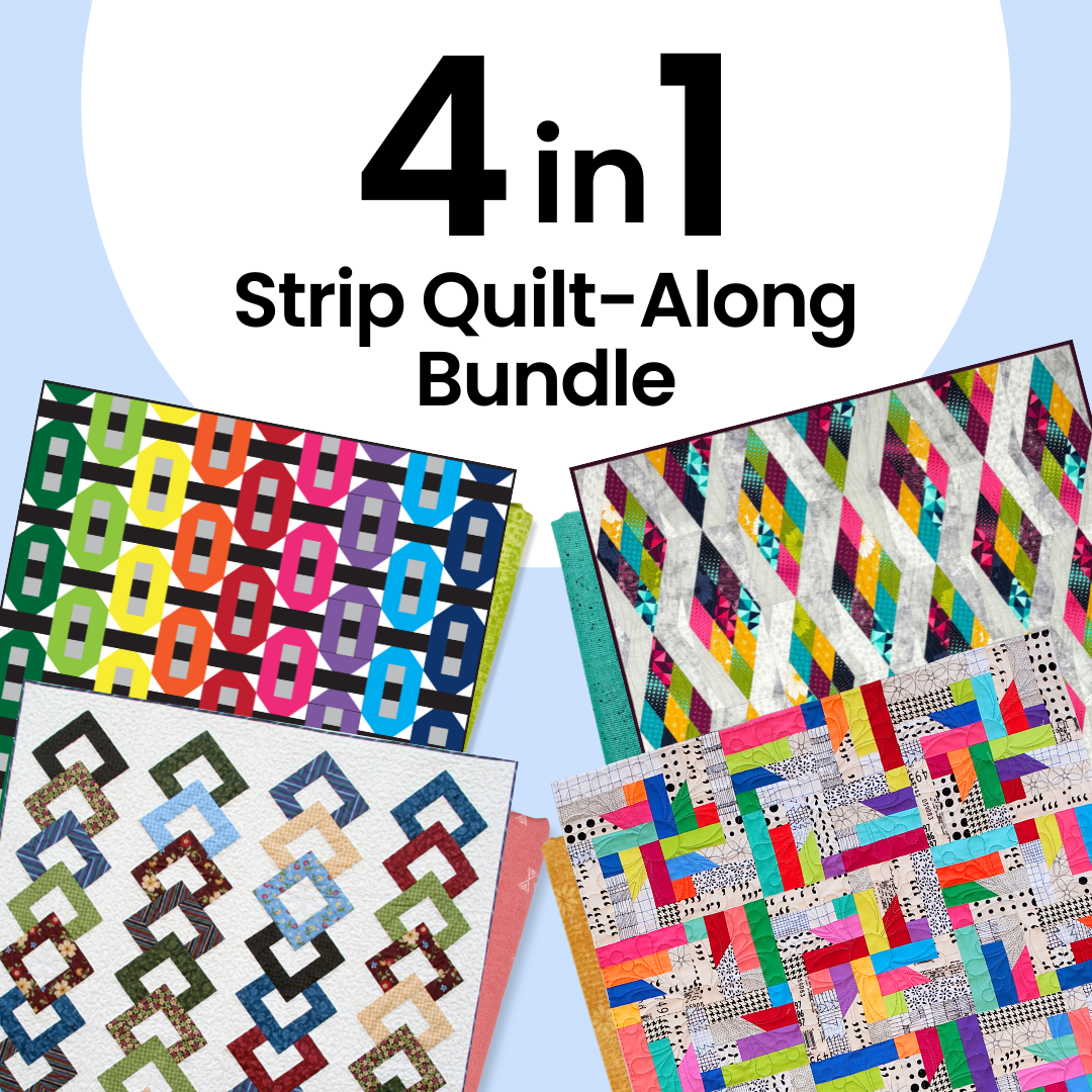 4-in-1 Strip Quilt Along Bundle – Video Classes & PDF Patterns – GE Designs