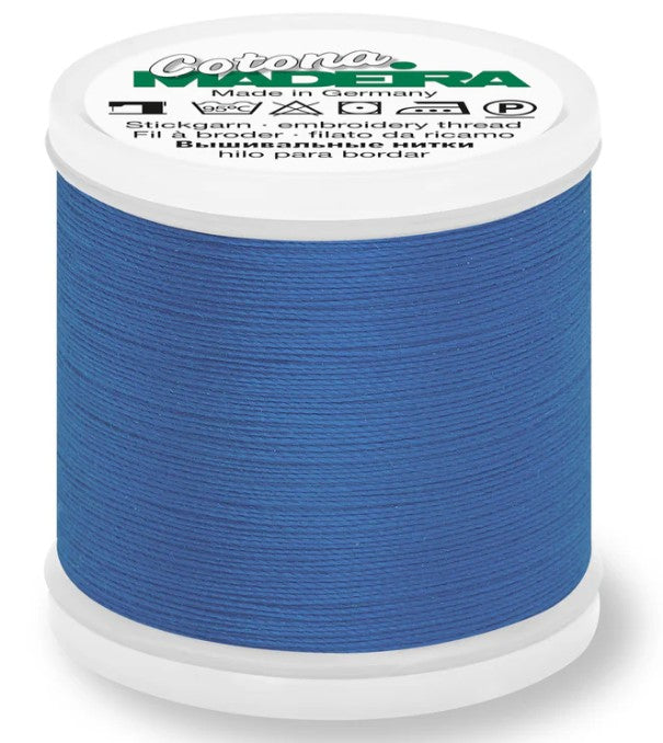 Madeira Cotona 30 - Premium Cotton Quilting & Sewing Thread, 580 Blue ...