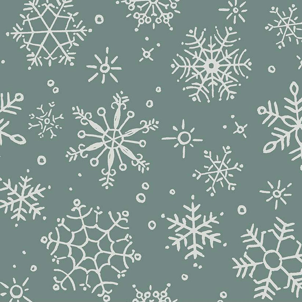 Riley Blake Magical Winterland Snowflakes Winter 108" Wide Backing Fab ...