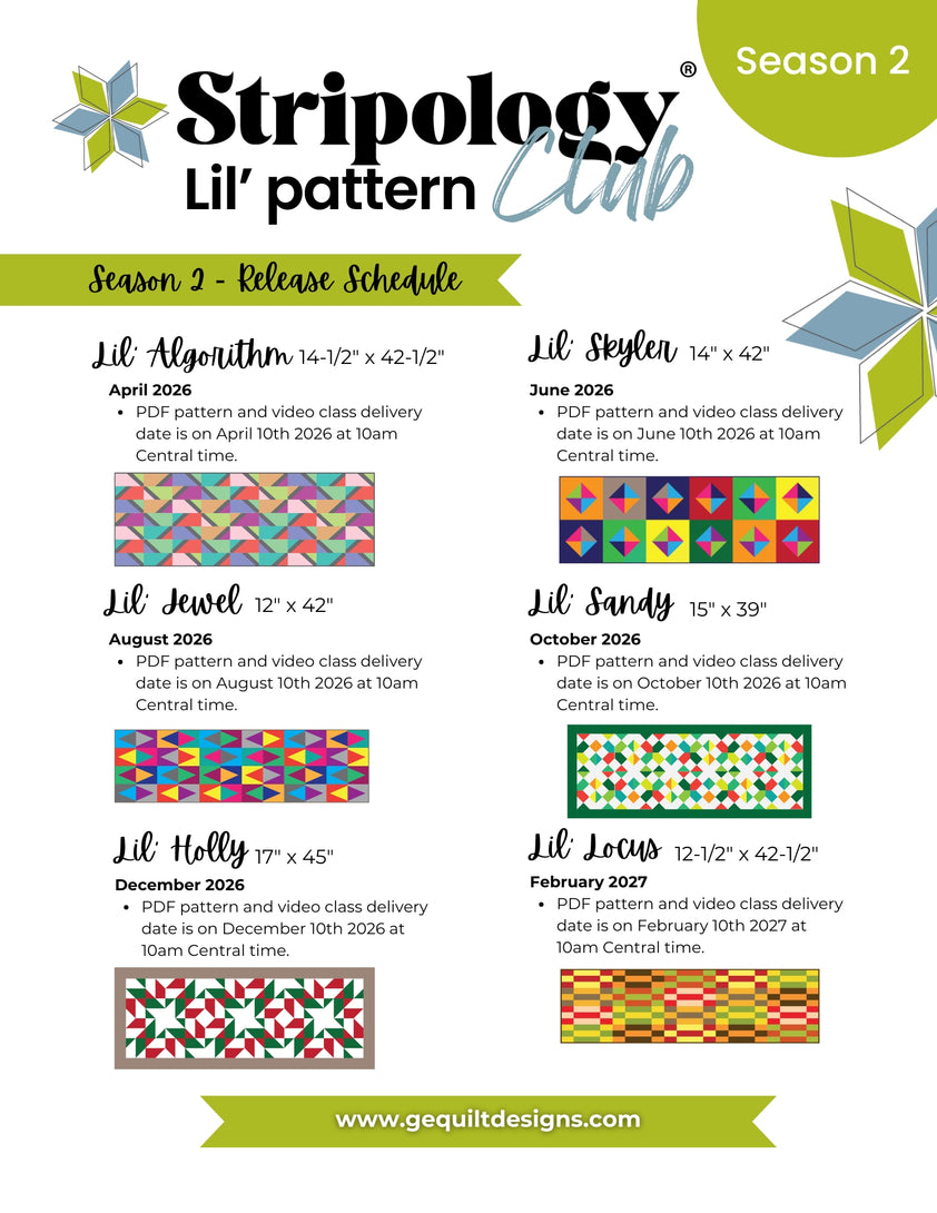 Stripology Lil' Pattern Club - Season 2 : 6 patterns and video classes ...