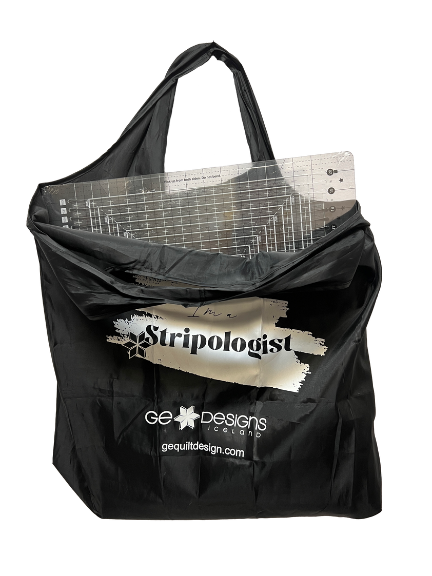 Stripology Tote Bag Black – GE Designs