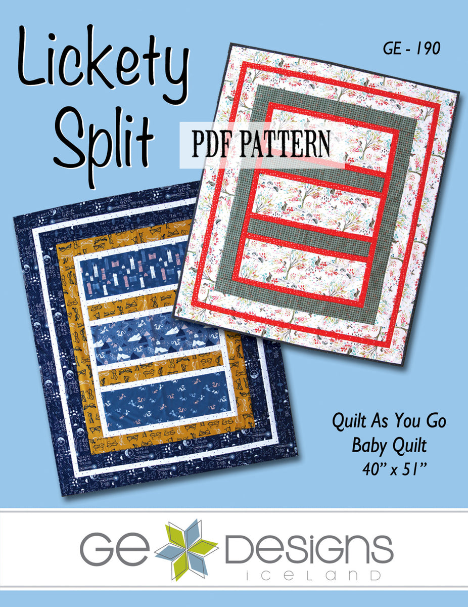 Lickety Split Crib Quilt PDF Pattern 190 – GE Designs