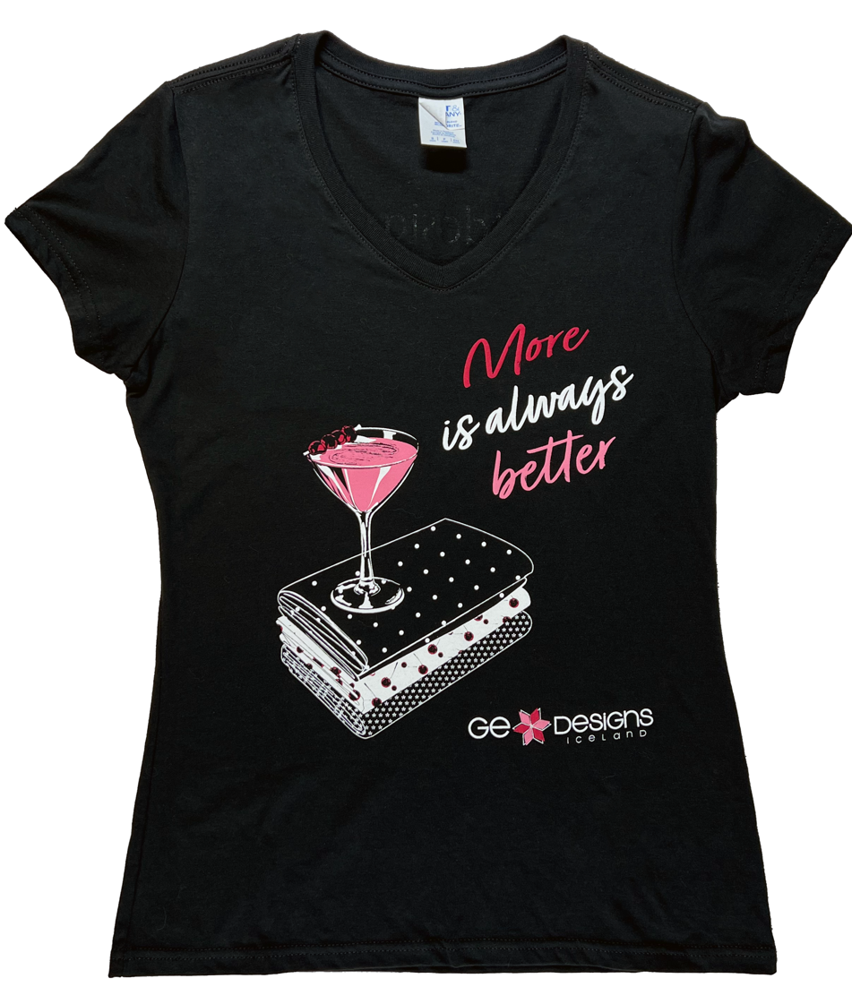 Women's V-Neck More is Better T-Shirt (Small - XL) – GE Designs