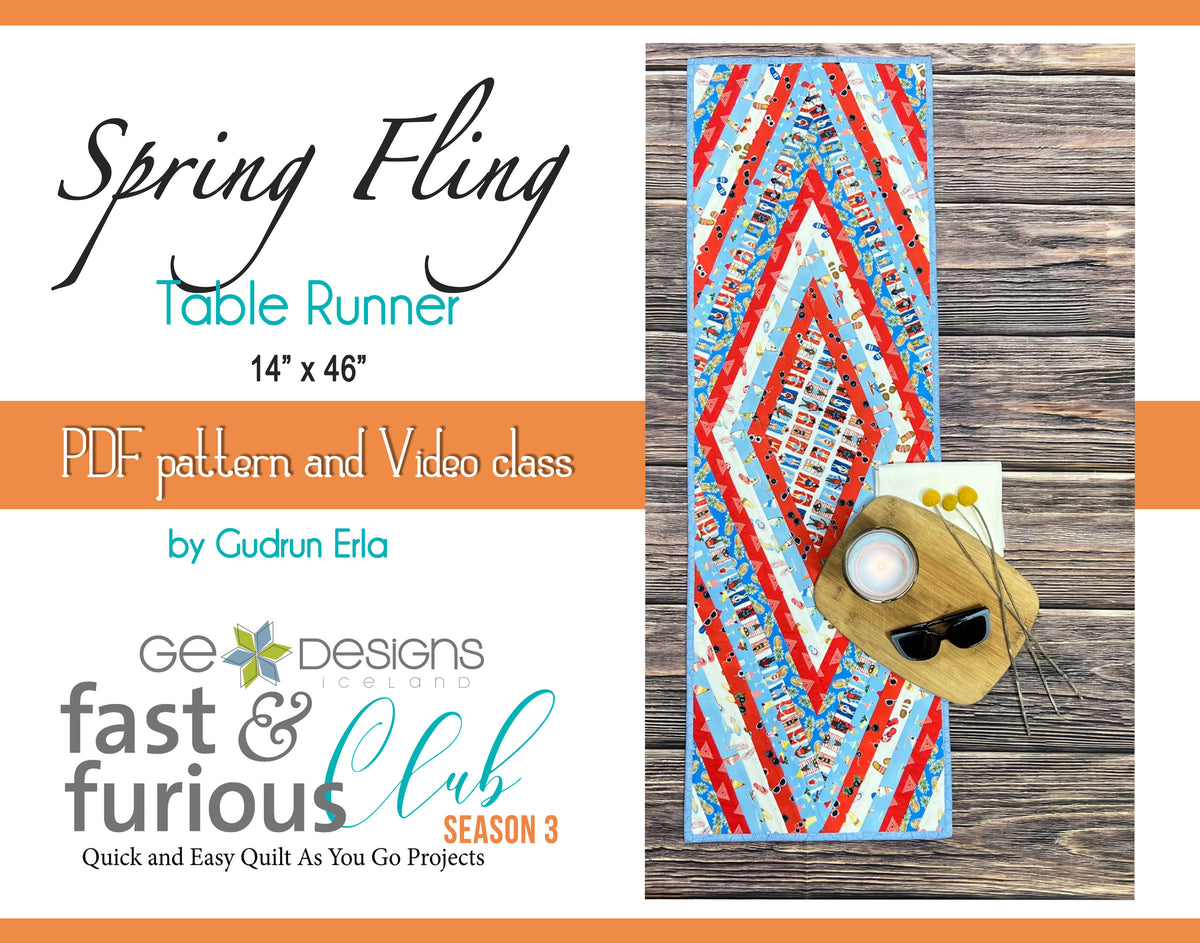 Spring Fling Table runner - Pattern and video class – GE Designs