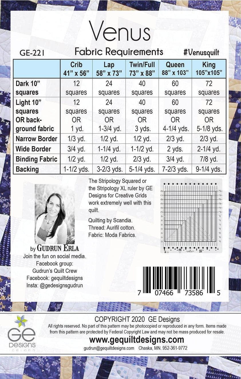 Venus - 10" Square PDF Pattern 221 – GE Designs